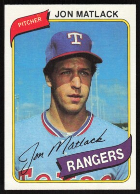 1980 Topps Jon Matlack Texas Rangers #592 | eBay