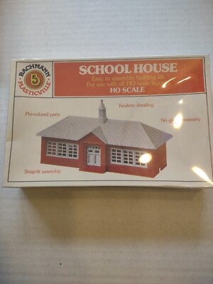 Bachmann Plasticville HO Scale School House #45133 Vintage Sealed In ...