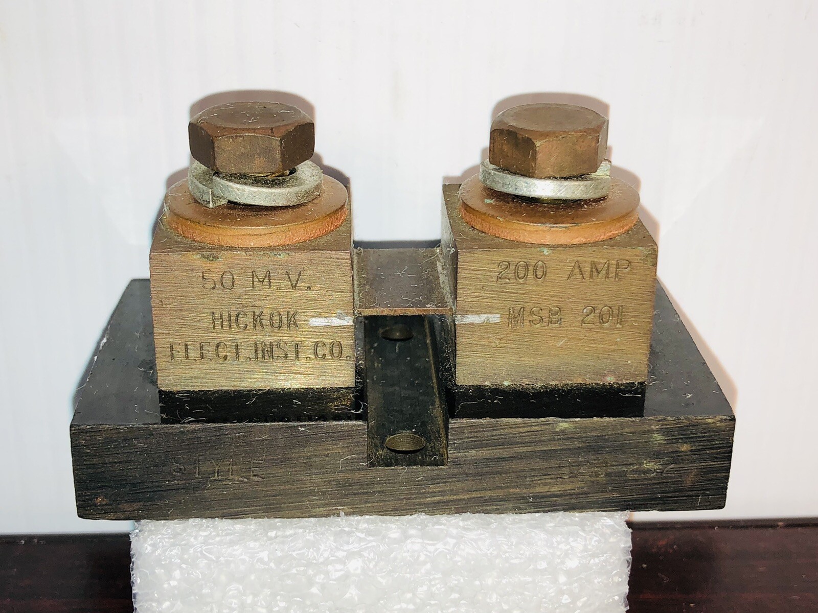 Hickok Analog Meter Shunt 200 Amps 50mV MSB-201 #920282 Lab Aviation ...