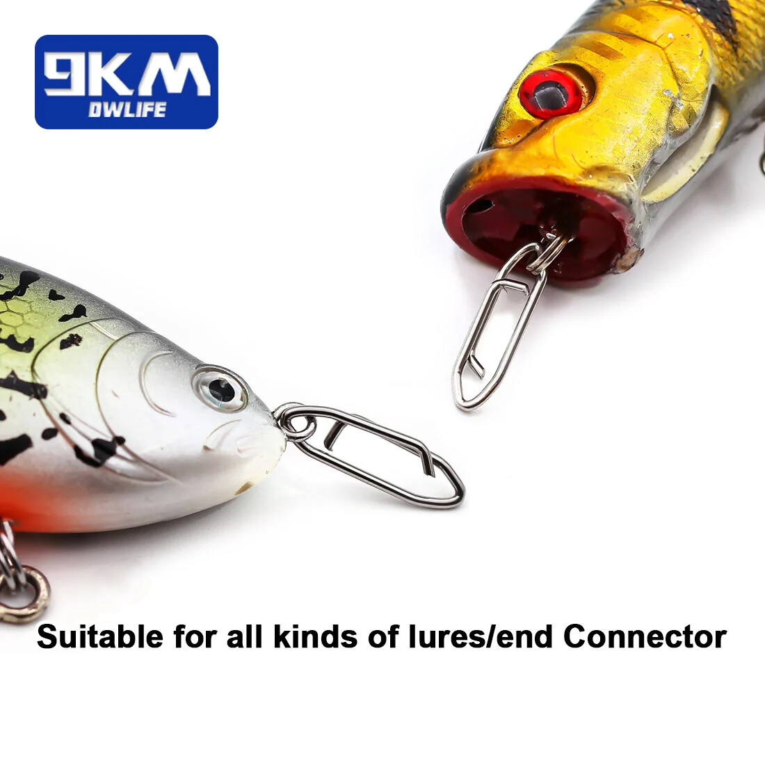 9KM Power Fishing Clips 50~200Pcs Saltwater Fishing Snaps Stainless ...