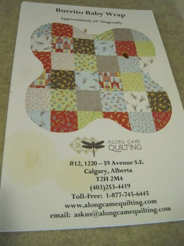BURRITO BABY WRAP Crib Quilt Pattern Along Came Quilting UNCUT | eBay