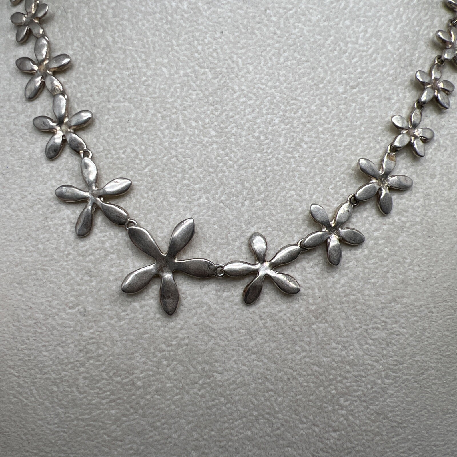 Beautiful statement modernist Flower Signed 925 sterl… - Gem