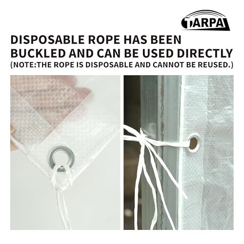 4X8(2Pack) Semi Clear White Tarp Waterproof Green House Cover with ...