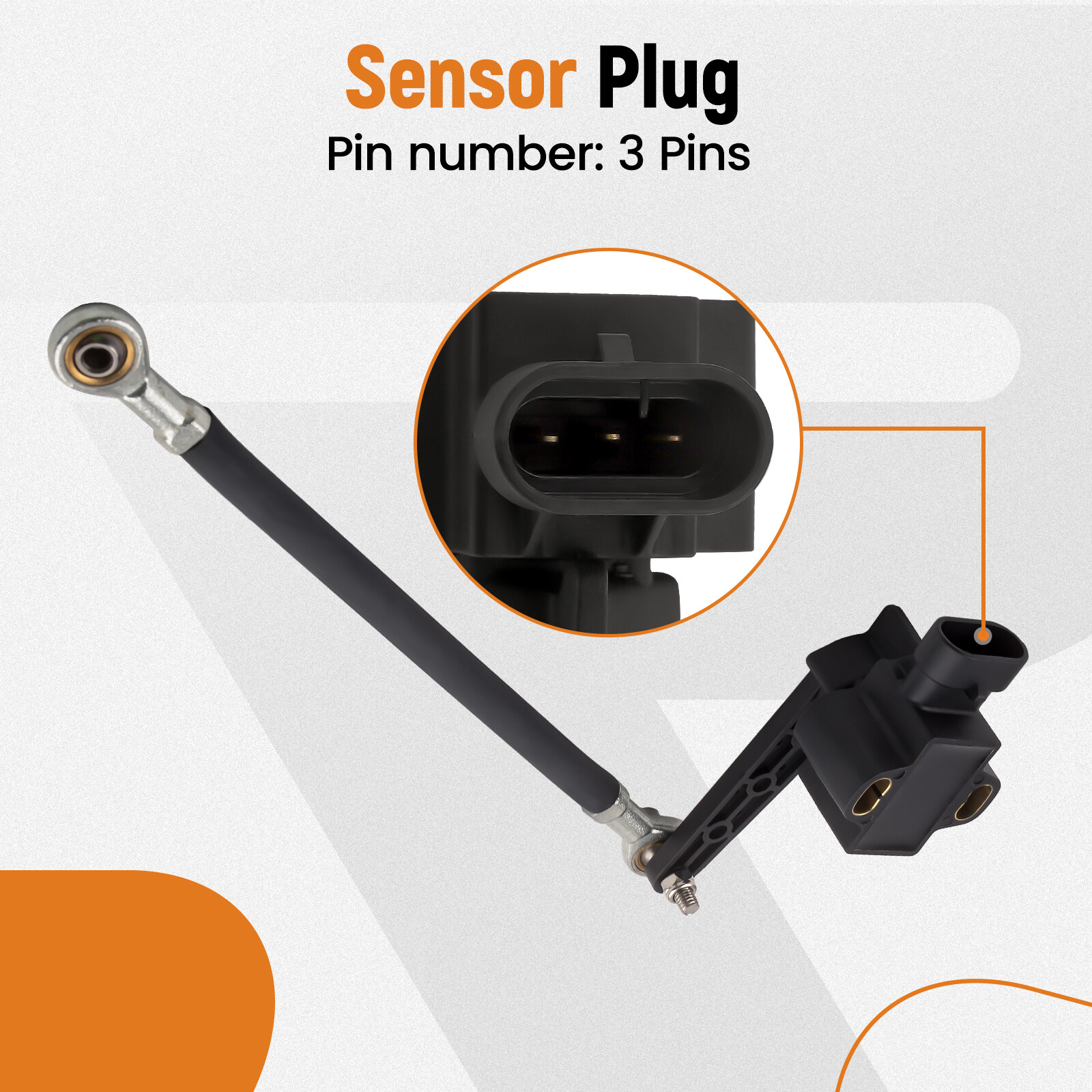 1x Suspension Height Level Sensor W/ E-level Arm For Accu Air AA-ROT ...