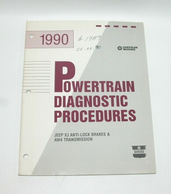 1990 Jeep JX AW4 Powertrain Diagnostic Procedures Service Repair Manual ...