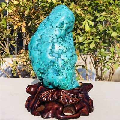 829g Large Natural Blue Green Turquoise Crystal Mineral Rough Specimen ...