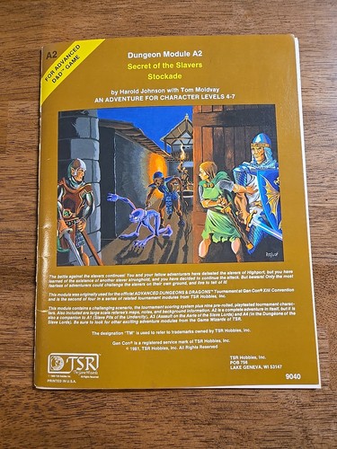 Dungeon Module A2 Secret Of The Slayers Stockade | eBay