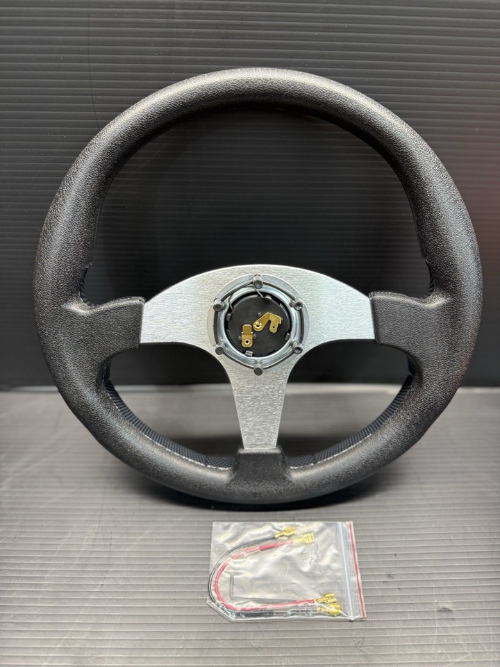 MOMO Sport 14" Carbon Fiber Steering Wheel Universal W/ Horn Golf Cart ...