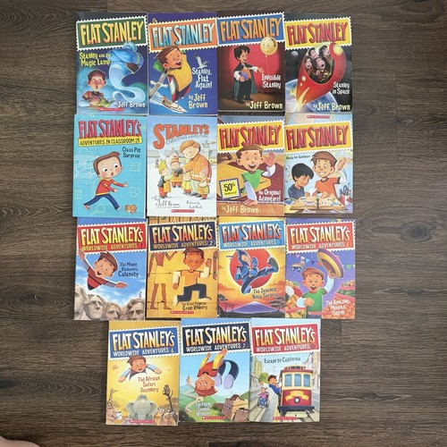 Flat Stanley Books Lot 15 Worldwide Adventures Jeff Brown Kids | eBay