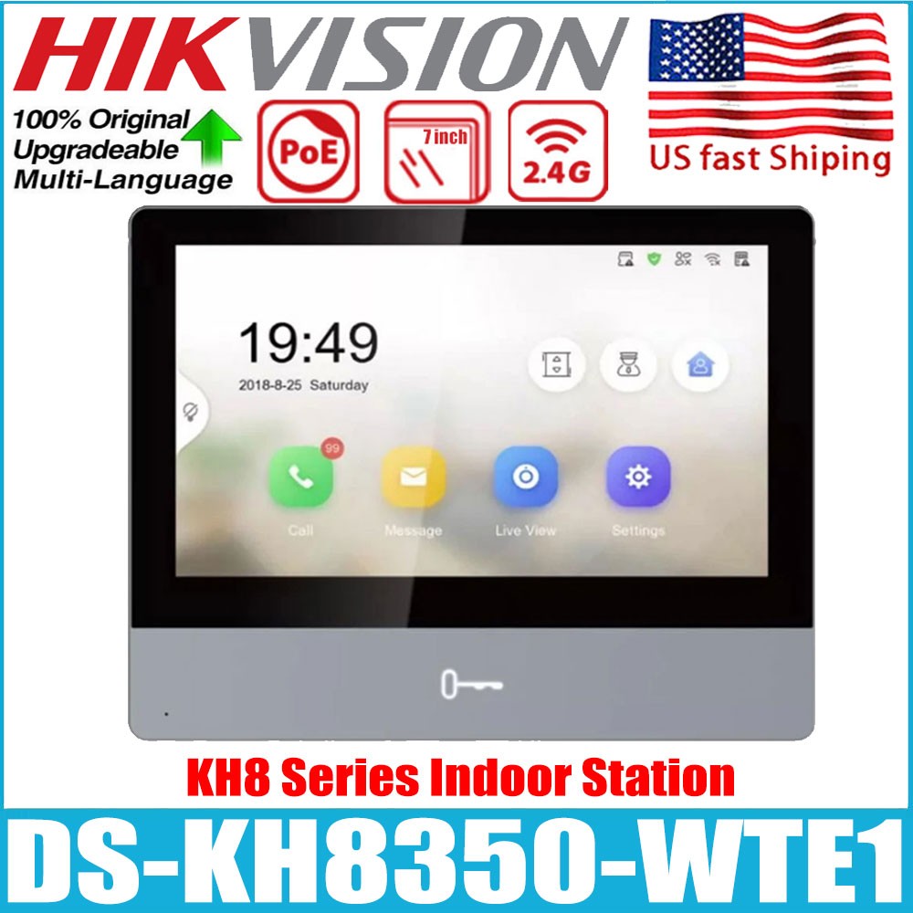 Original DS-KH8350-WTE1 WiFi PoE Touchscreen Indoor Station IP Video Intercom US | eBay
