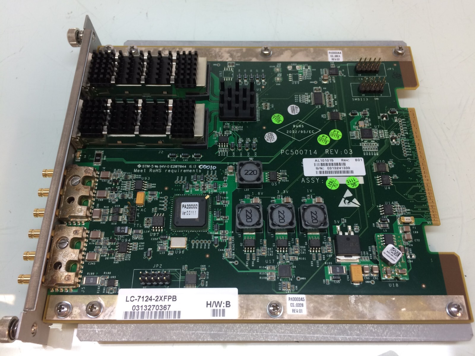 Telco Systems LC-7124-2XFP-B 2-Port 10GE XFP T-Metro Plug-in Line Card ...