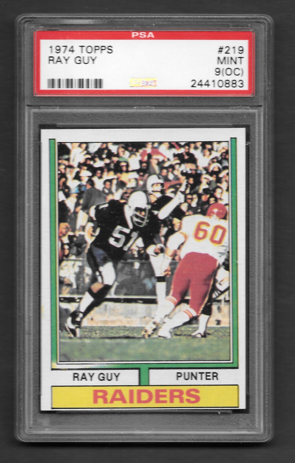 1974 Topps #219 Ray Guy PSA 9(oc) | eBay