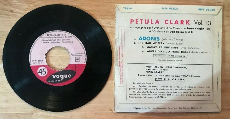 RARE FRENCH EP PETULA CLARK ADONIS | eBay