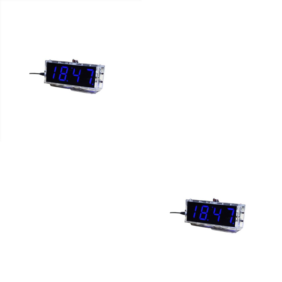 US DIY Digital Clock Kit 4-Digit Electronic LED Large Screen Light ...