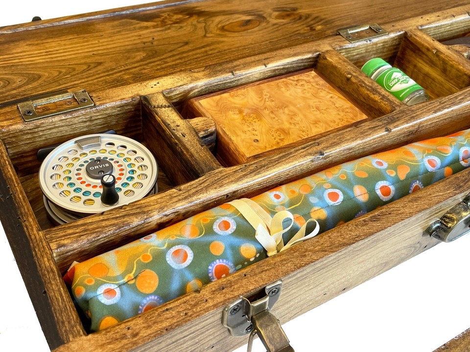 Two-Hearted Fly Rod Case with Rod, Reel, & Fly Box (4wt. 8’6″ 4 pc) | eBay