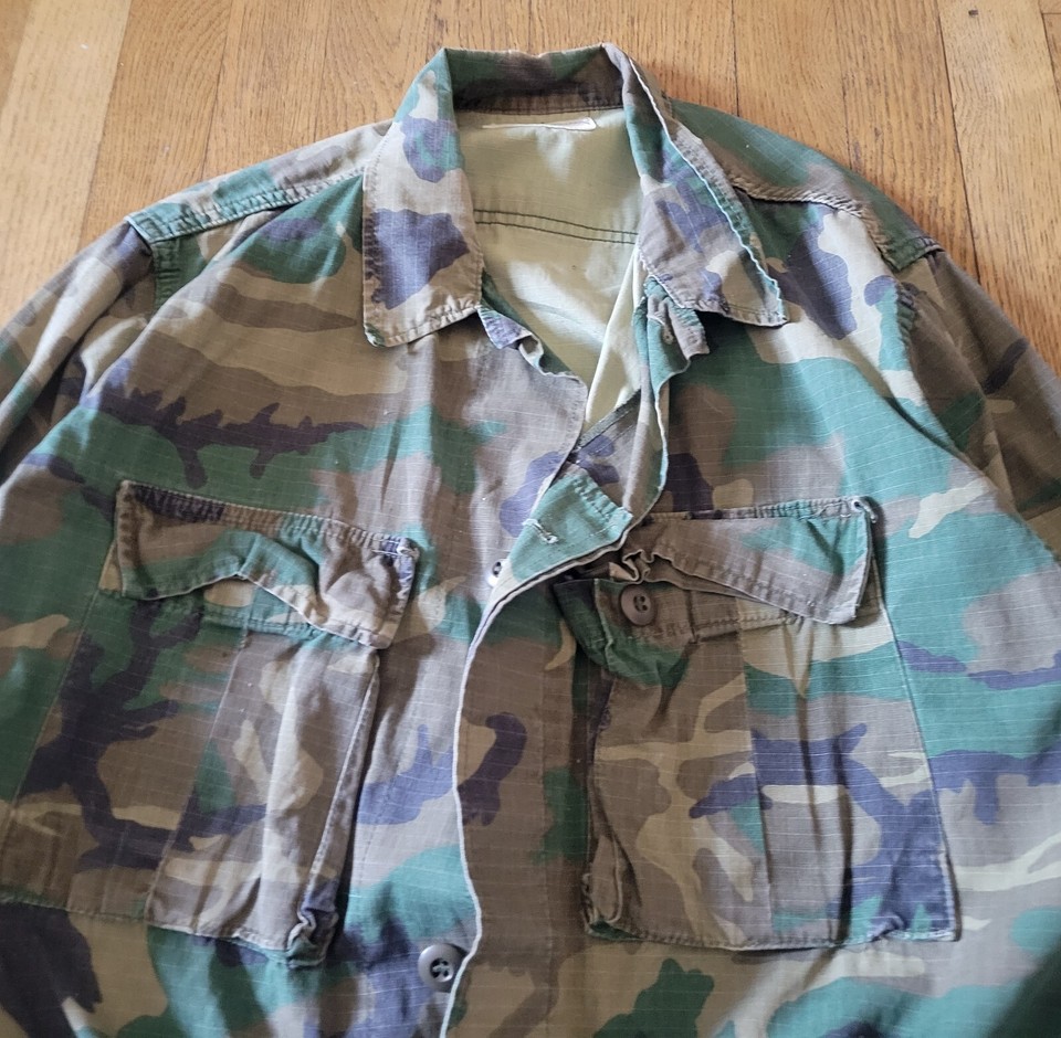 Vietnam Era ERDL camouflage US Military woodland summer weight BDU ...