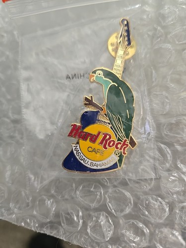 Vintage Hard Rock Cafe pin Nassau Bahamas Parrot on guitar | eBay