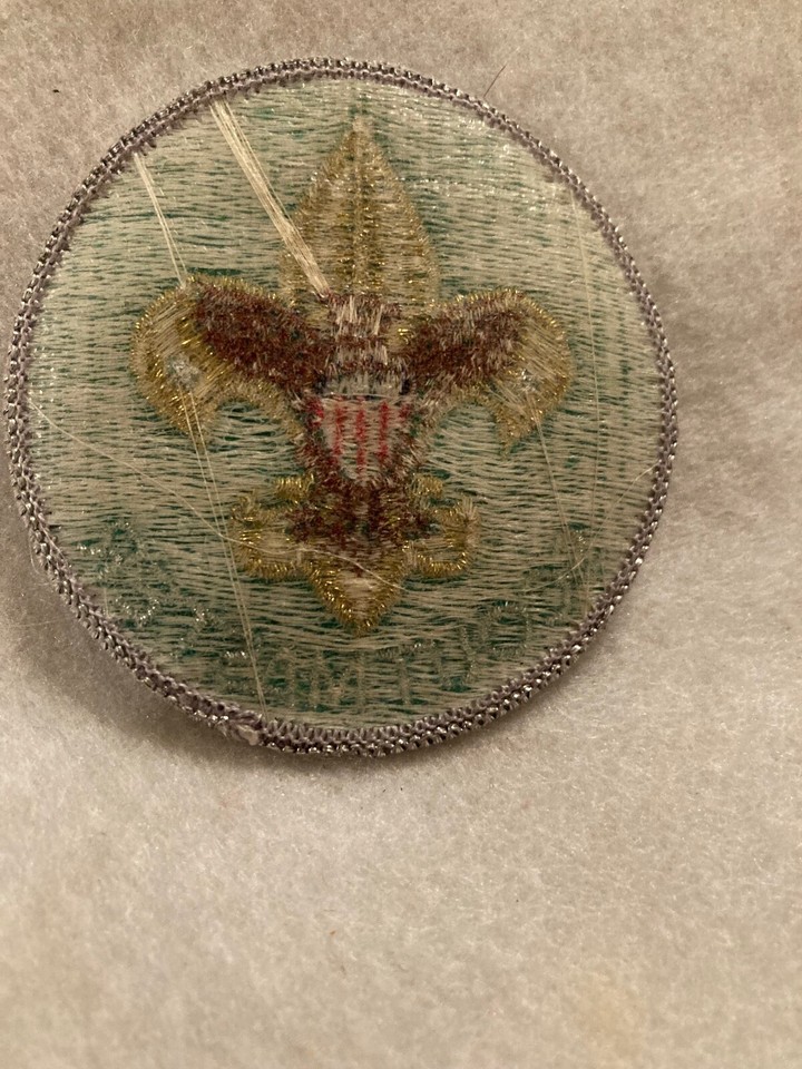 (ae1) Boy Scouts- 1980's Scoutmaster position patch, silver mylar ...
