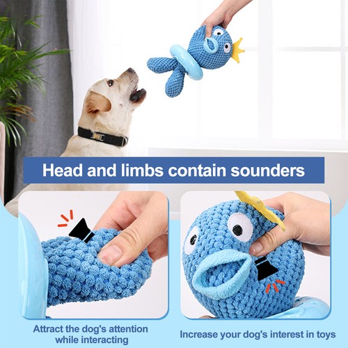 Dog Toy for Chewing Entertaining Chew Octopus with Squeaky Design Teeth ...
