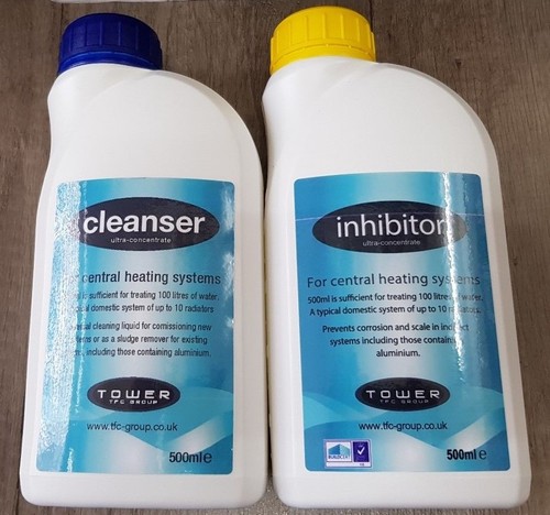 CENTRAL HEATING SYSTEM INHIBITOR & CLEANER CLEANSER LIQUID CHEMICAL ...