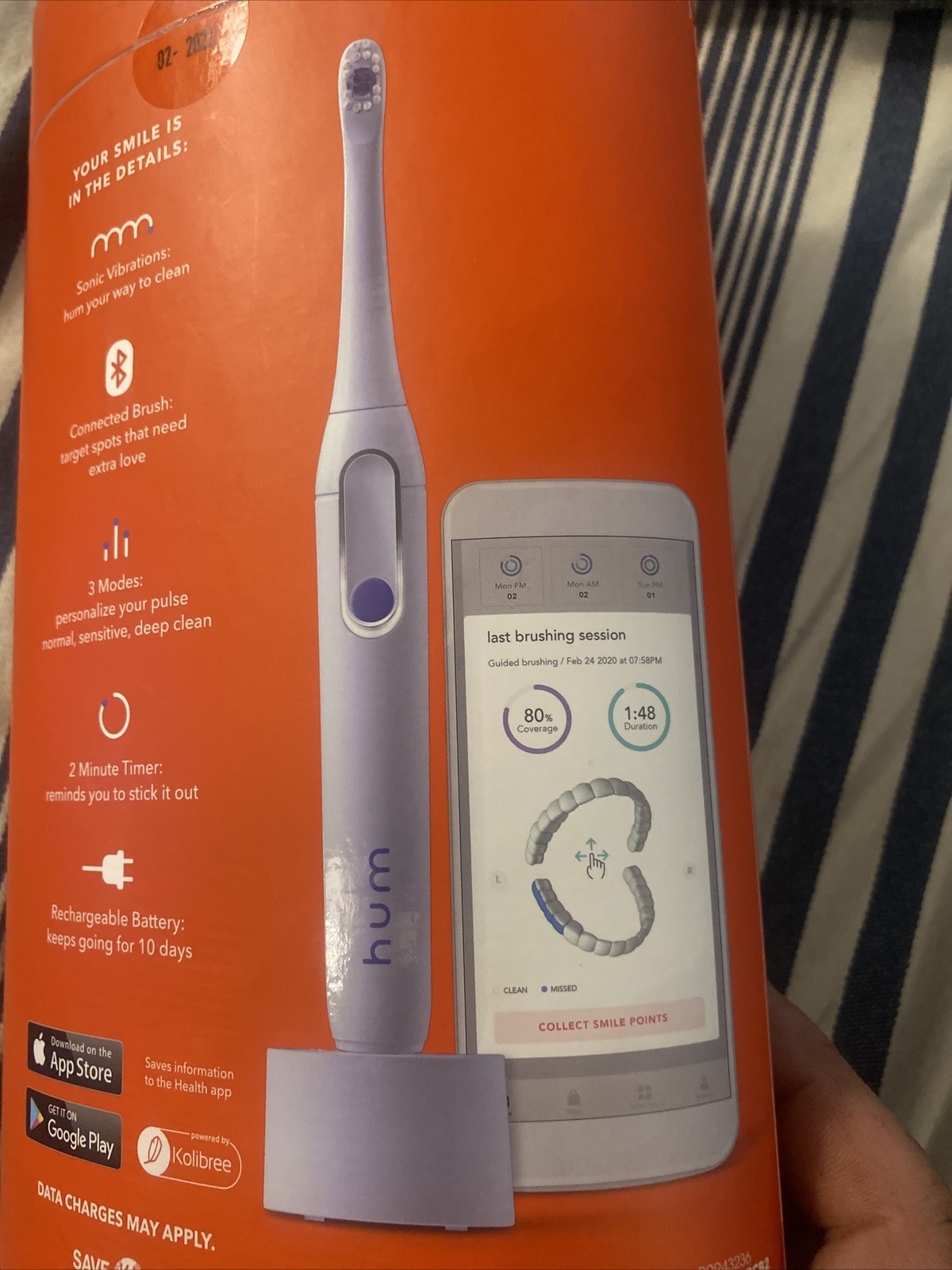 Colgate HUM Smart Rechargeable Electric Toothbrush - Blue for sale ...