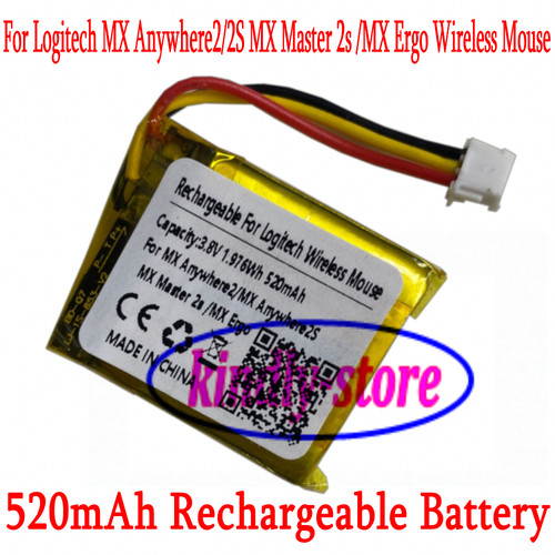 520mAh Replace Battery For Logitech Mouse MX Anywhere2/2S MX Master 2s ...