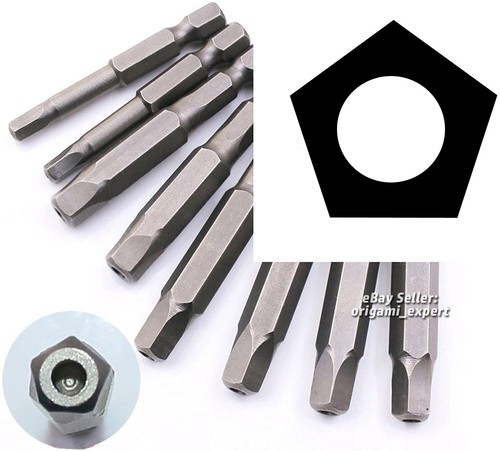 10Pcs Set Pentagon Security Drill Bits 5-sided Screwdriver 1/4" Hex ...