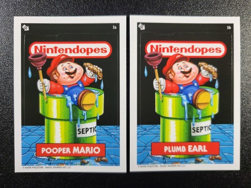 Super Mario Bros Nintendo Nintendopes Garbage Pail Kids Spoof 2 Card ...