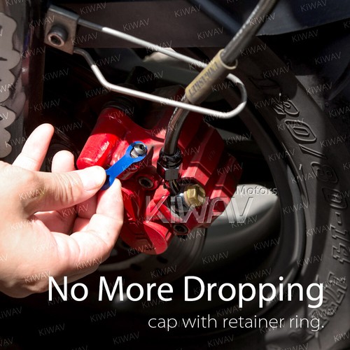 Motorcycle Brake Bleeder Screw Caps Blue 2 pc universal dustproof ...