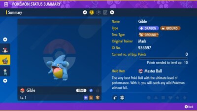 Pokemon Scarlet Violet Shiny 6IV Gible Fast Trade - FREE Masterball | eBay