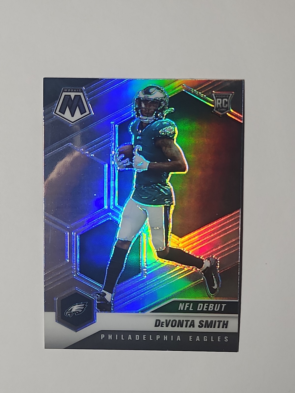 2021 Panini Mosaic DeVonta Smith NFL Debut Silver Prizm Rookie RC #246 ...