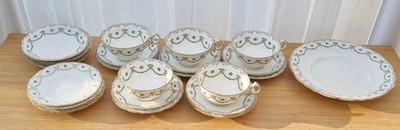 HARRODS Part set of 24 Bisto-Bishop Stonier China Tea Cups, Saucers ...
