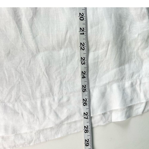 J. Jill Love Linen Tunic Top Womens Size M White Pullover Abalone Shell ...