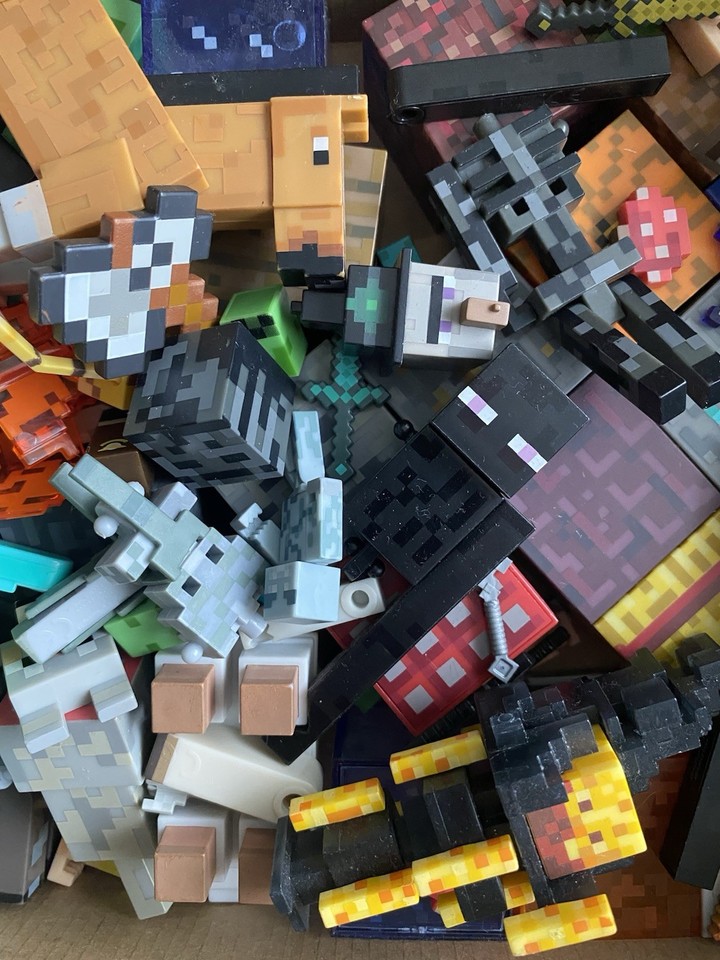 Minecraft Toy Figure Bundle Mixed Lot Steve Blocks Etc Bundle Job Lot ...