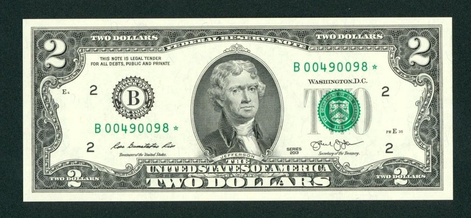 (( STAR - 6 DIGIT )) $2 2013 ((CHOICE CU)) FANCY SERIAL # (2nd of 2 ...