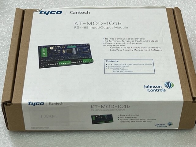 Kantech KT-MOD-IO16 REV: 008 RS-485 Communication Input/Output Module ...