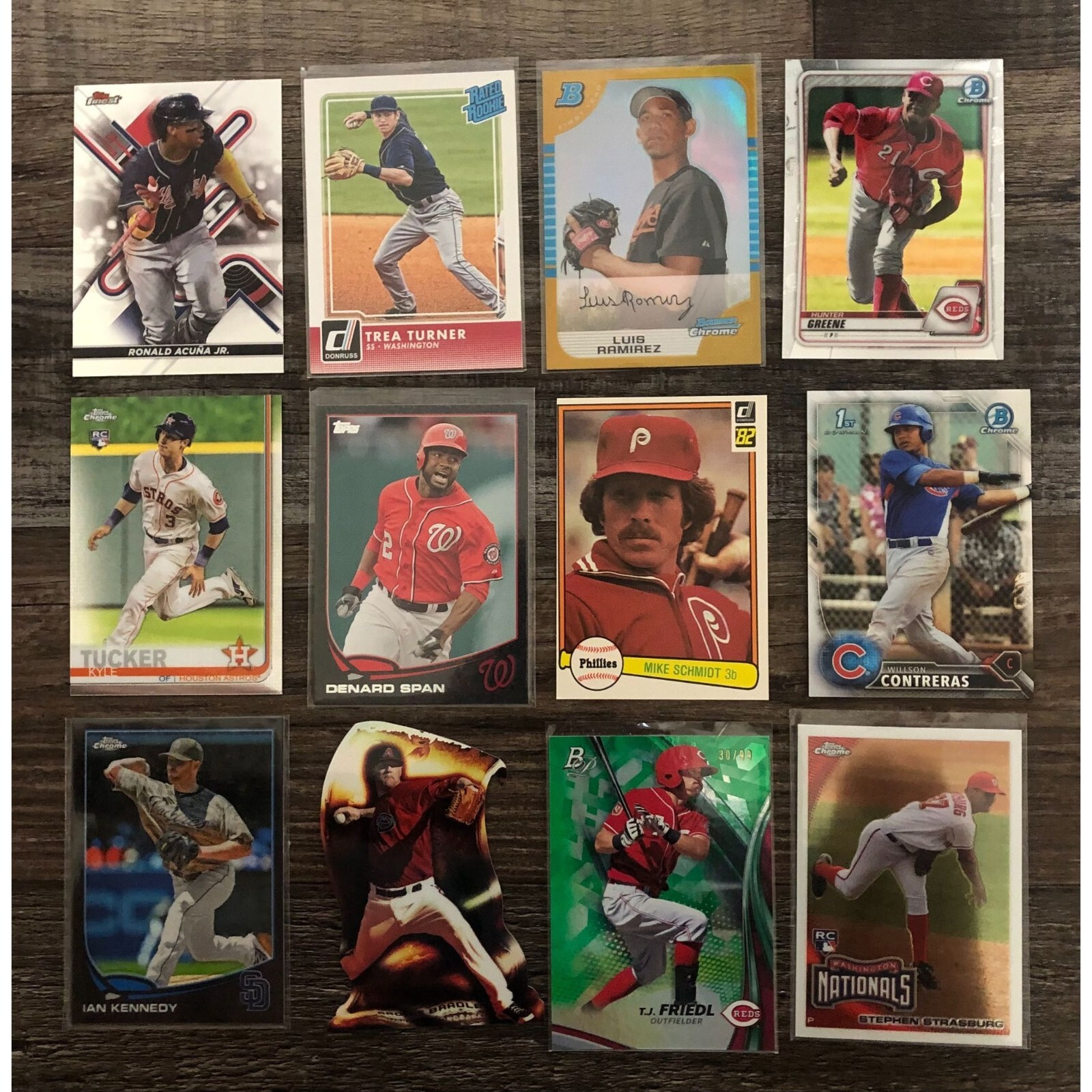 MLB Baseball Rookie Insert Parallel Star Card LOT of 100 Acuna Schmidt ...