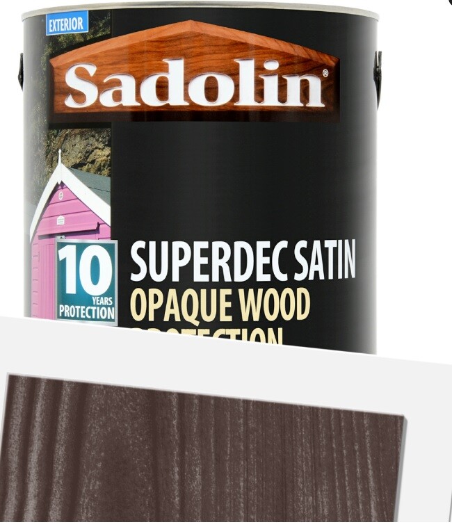 5lt Sadolin Superdec 10 Year Opaque Wood Finish Black / Super White ...