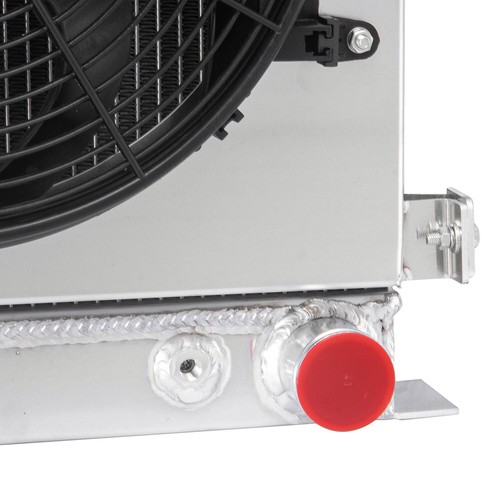 4 Row Radiator&Shroud Fan For 1932 1933-34 Ford Grill-Shells 3" Chopped ...