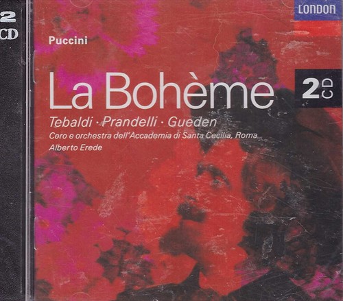 Giacomo Puccini La Bohème Opera : Tebaldi : Prandelli : Guden : 2 Disc ...