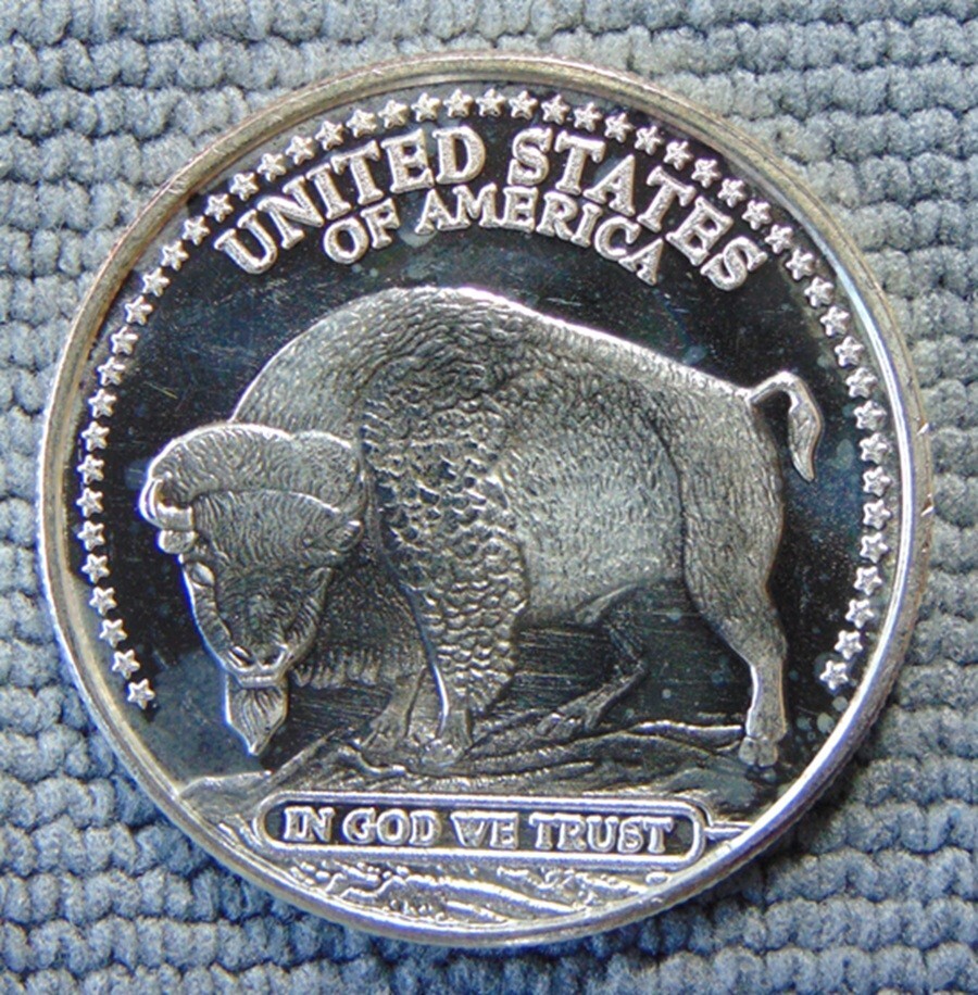 INDIAN CHIEF - BUFFALO - IN GOD WE TRUST - SILVER BULLION ~ 1 OZT .999 ...