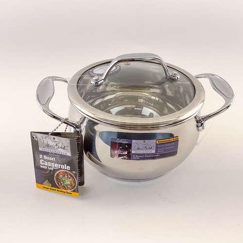 David Burke Splendor Series Stock Pot With Glass lid 2-qt cookware New ...