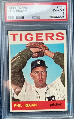 1964 Topps - High # Phil Regan #535 - PSA 8 Detroit Tigers - Vintage - Olympian | eBay