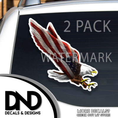 Screaming Eagle Decals Vehicle Graphics Patriotic American USA Decals ...