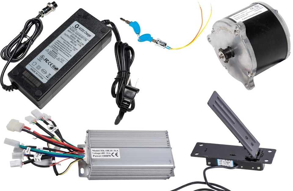 Electric Scooter GoKart Motor Kit Currie Face 48V 900W Control Charger ...