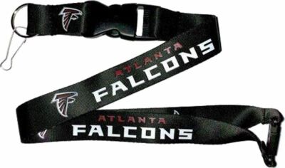 NEW~ 2022 BLACK ATLANTA FALCONS DESIGNER NFL Breakaway Lanyard Key Ring ...