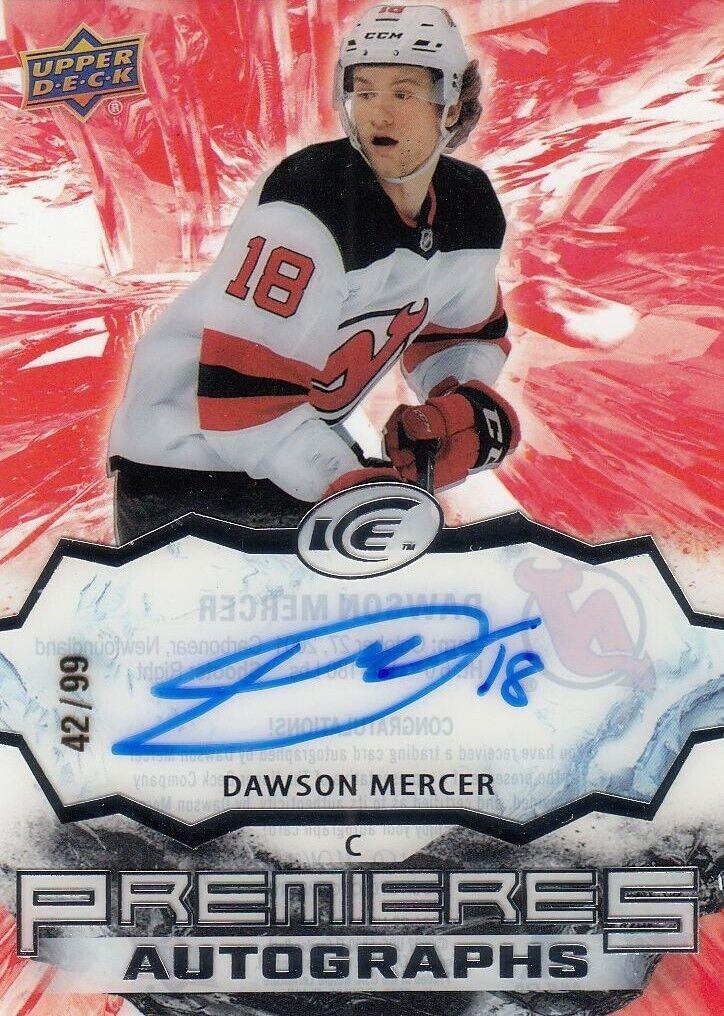 2021-22 Upper Deck Ice - Ice Premieres Autographs Dawson Mercer #IPA-DM ...