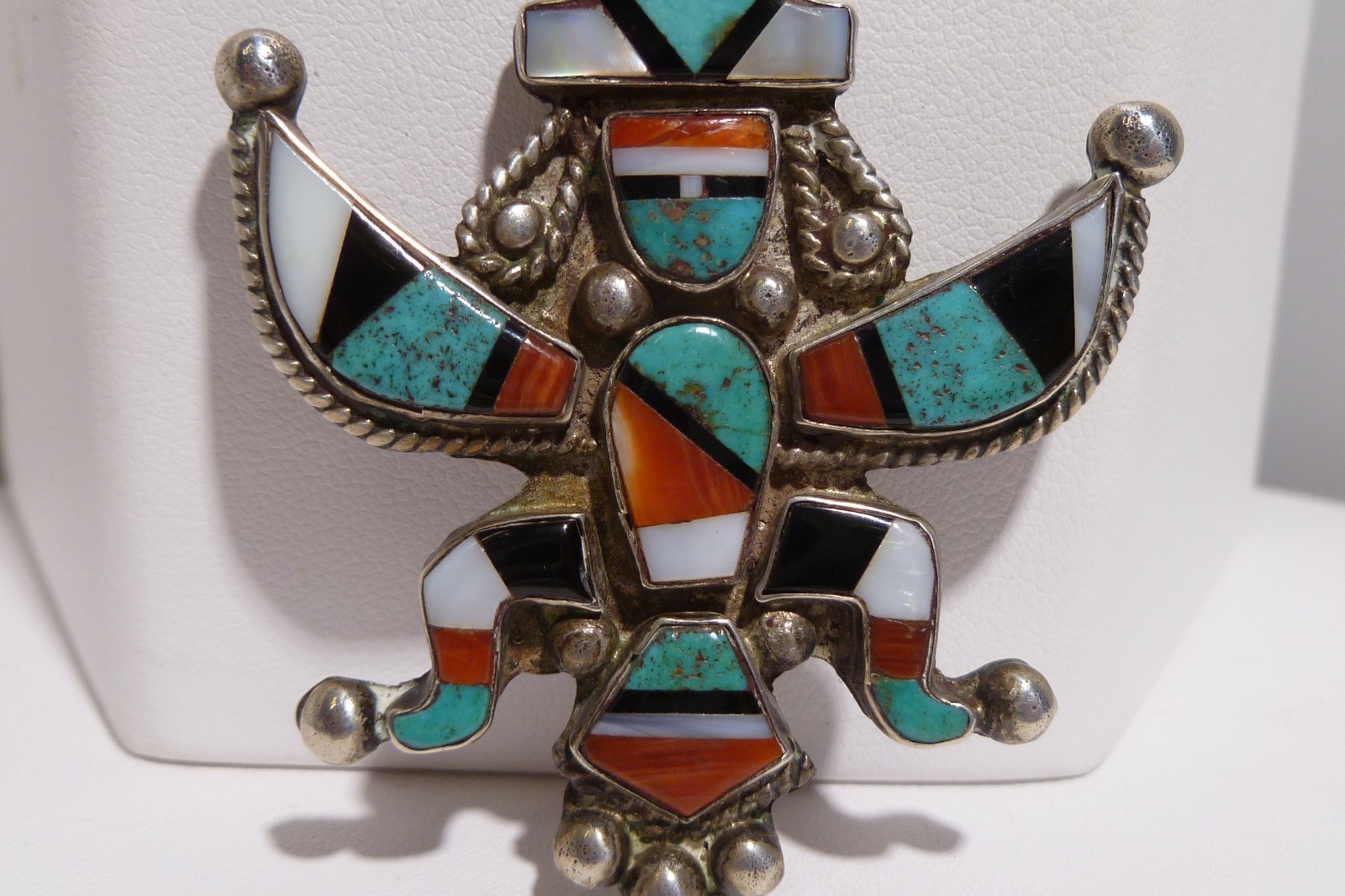 Lambert Homer KNIFEWING KACHINA Zuni God Inlay Sterli… - Gem