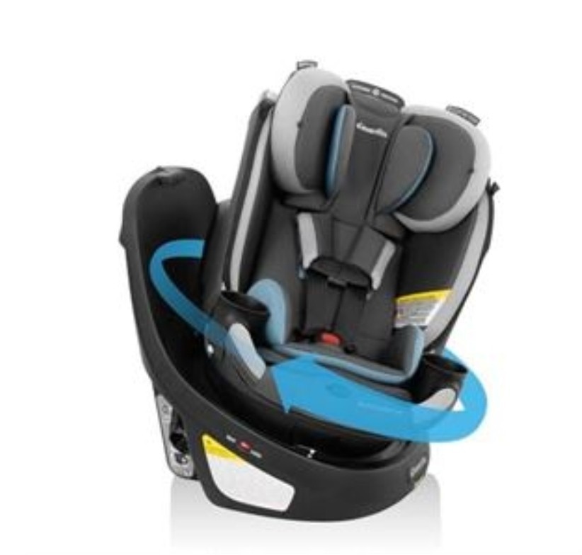 Evenflo Revolve 360 Slim 2-in-1 Rotational Convertible Car Seat - Stow ...