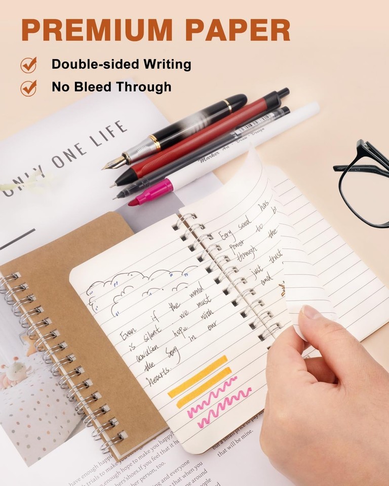 Mini Pocket Notebooks 3x5 Bulk, Small Notebooks Spiral Notepads 30 ...